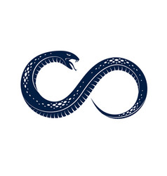 Snake eating its own tale uroboros snake in a Vector Image