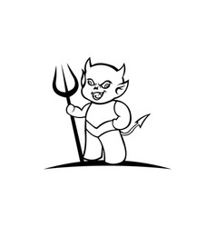 Devil icon simple sign Royalty Free Vector Image