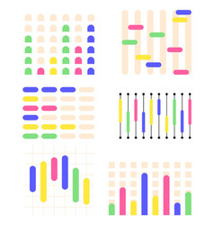 Dashboard ui and ux kit bar chart and line graph Vector Image