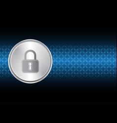 Technology digital cyber security lock circle Vector Image
