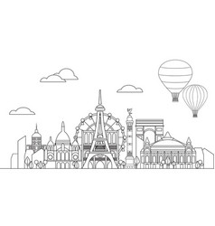 Paris landmarks and monuments Royalty Free Vector Image Paris landmarks and monuments Royalty Free Vector Image