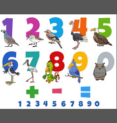 Numbers like birds Royalty Free Vector Image - VectorStock