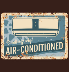 Air conditioner in empty room with balcony Vector Image