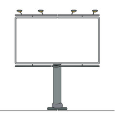 Continuous one line drawing billboard concept Vector Image
