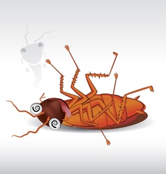 Cockroach dead Royalty Free Vector Image - VectorStock