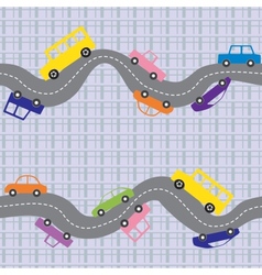 Seamless road background Royalty Free Vector Image