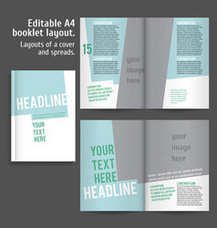 A4 book layout design template Royalty Free Vector Image