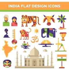 India icons cartoon Royalty Free Vector Image - VectorStock