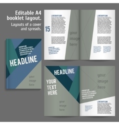 A4 book layout design template Royalty Free Vector Image