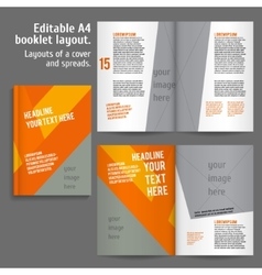 A4 book layout design template Royalty Free Vector Image
