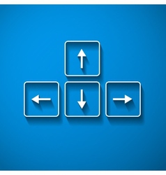 Arrows buttons keyboard Royalty Free Vector Image