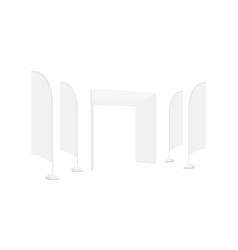 Outdoor advertising flags Royalty Free Vector Image
