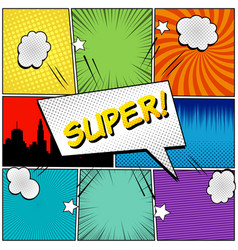 Colorful sold out comic concept Royalty Free Vector Image