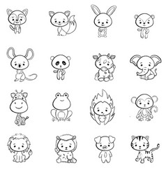Cute-small-animals Royalty Free Vector Image - VectorStock