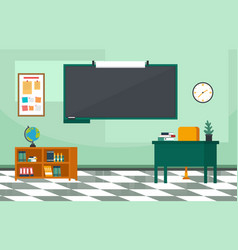 School classroom interior room blackboard Vector Image