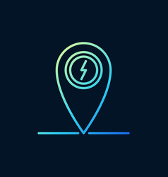Map with mark location initial and final Vector Image