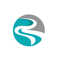 R river logo Royalty Free Vector Image - VectorStock