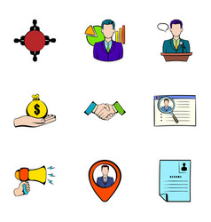 Reward icons set cartoon style Royalty Free Vector Image