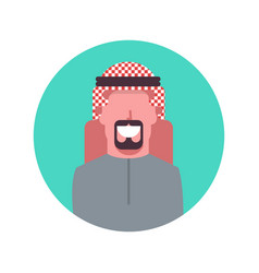 Arabic man profile avatar icon arab businessman Vector Image