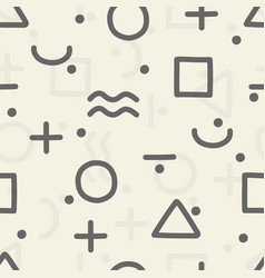 Line art circles seamless pattern Royalty Free Vector Image