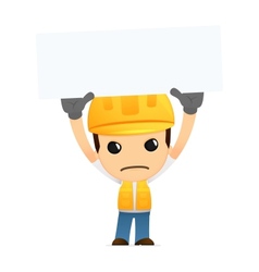 Funny cartoon builder Royalty Free Vector Image