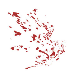 Blood splatter set on transparent background red Vector Image