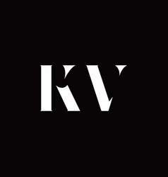 Kv logo monogram with triangle and hexagon modern Vector Image