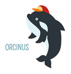 Cartoon orca collection set Royalty Free Vector Image