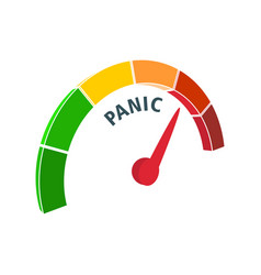 Panic level meter Royalty Free Vector Image - VectorStock