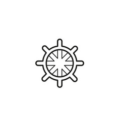 Ship navigate wheel icon Royalty Free Vector Image