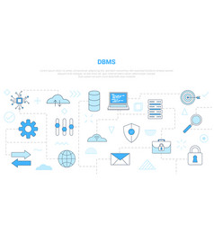 Dbms database management system concept with icon Vector Image