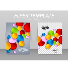 Rainbow flyer template design Royalty Free Vector Image