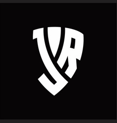 Jr initial logo linked circle monogram Royalty Free Vector