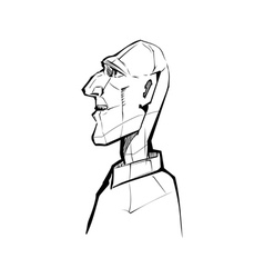 Face male person character profile image Vector Image