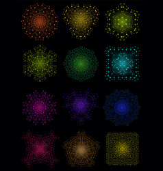 Molecular and atom structure with plexus 3d Vector Image