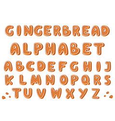 Gingerbread cookies alphabet holidays ginger Vector Image