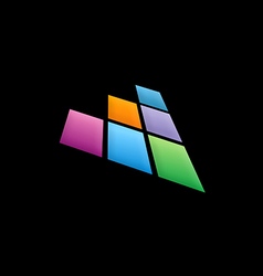 Abstract square perspective logo Royalty Free Vector Image