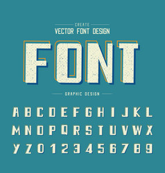 Font and alphabet bold letter design and graphic Vector Image