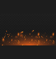 Red fire sparks Royalty Free Vector Image - VectorStock