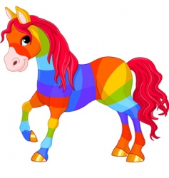 Rainbow horse Royalty Free Vector Image - VectorStock