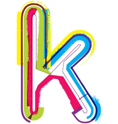 Colorful Font - Letter k Royalty Free Vector Image