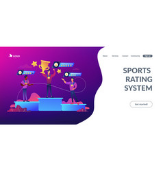 Sports rating system concept landing page Vector Image