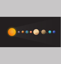 Solar system planets set realistic Royalty Free Vector Image
