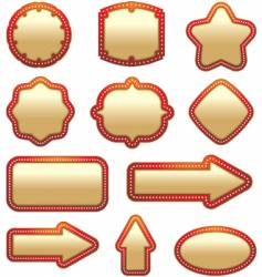 Metallic title banners set for epic game design Vector Image