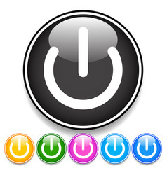 Color power button Royalty Free Vector Image - VectorStock