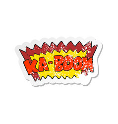 Retro distressed sticker of a cartoon history book