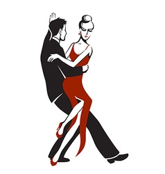 Abstract dancing couple Royalty Free Vector Image