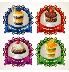 Sweets ribbon banners Royalty Free Vector Image