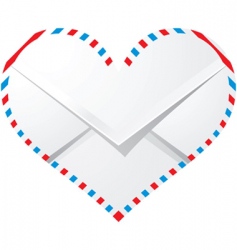 Heart shaped envelope Royalty Free Vector Image