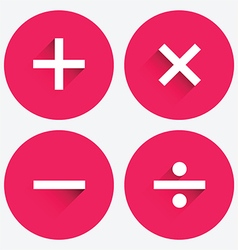 Basic Mathematical symbols Royalty Free Vector Image